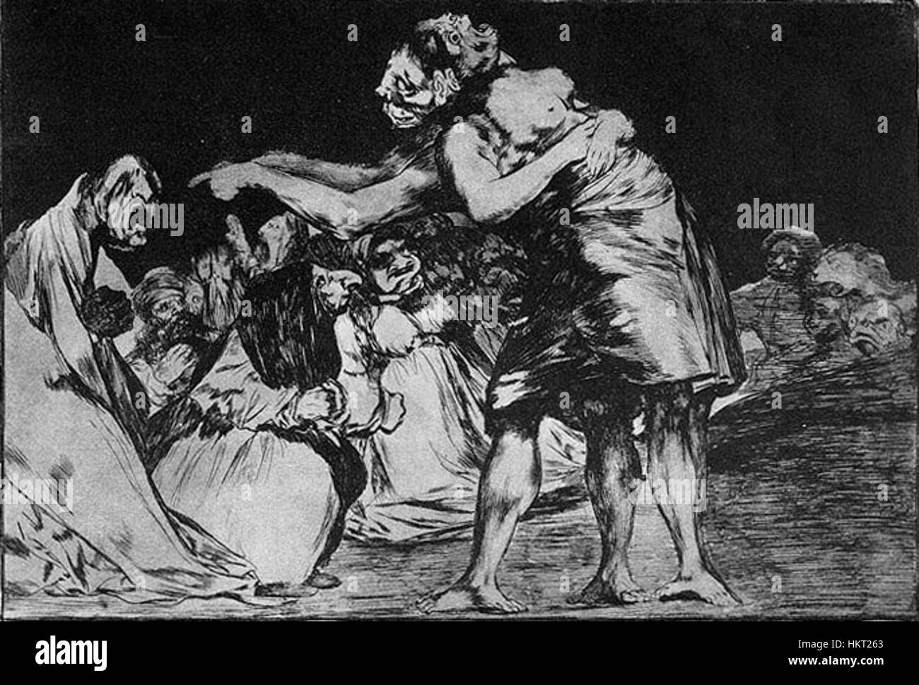 *Disparates 07*, a work by Francisco Goya, is a satirical etching that ...