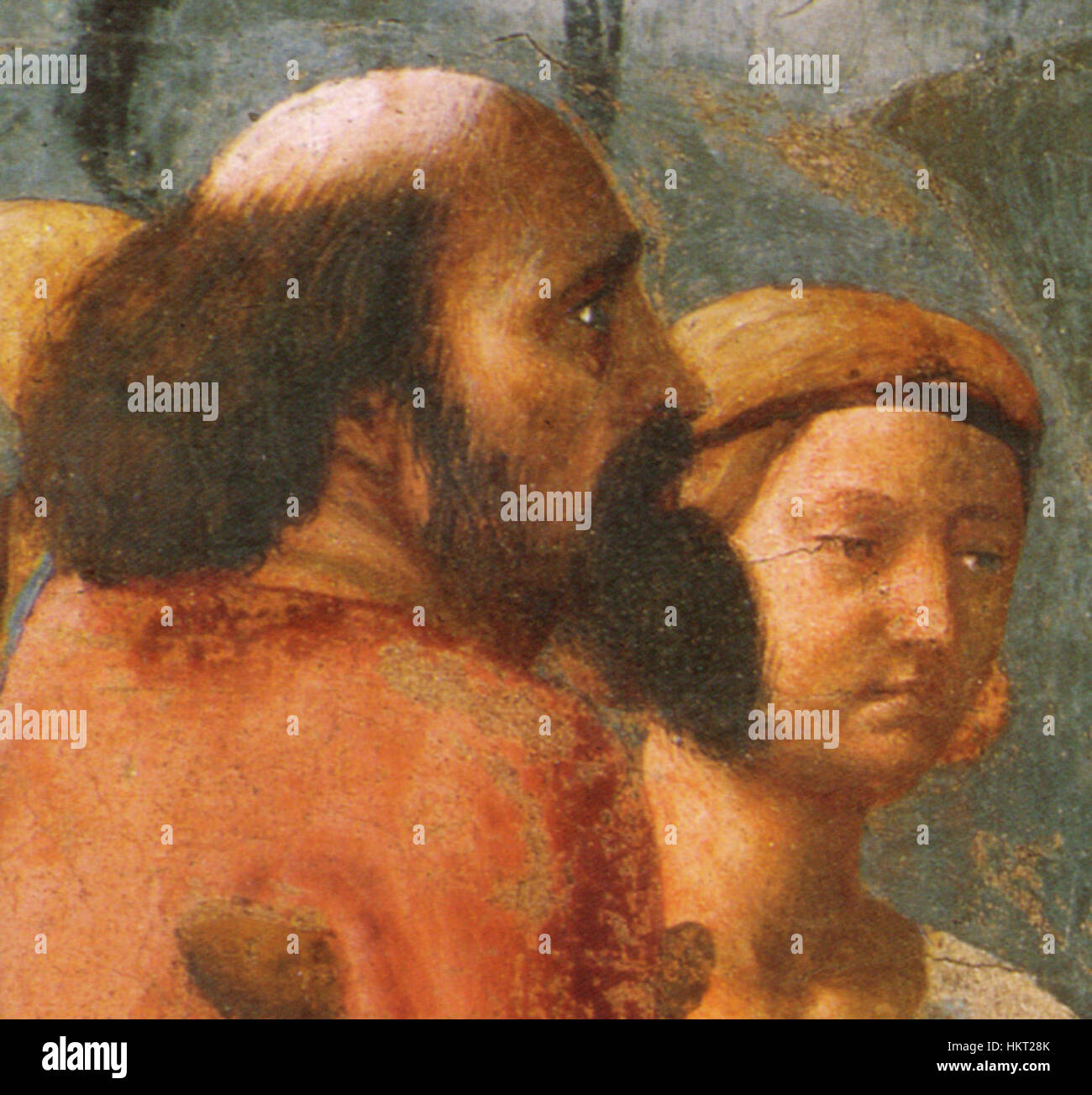 This artwork depicts two biblical scenes: the distribution of alms and ...