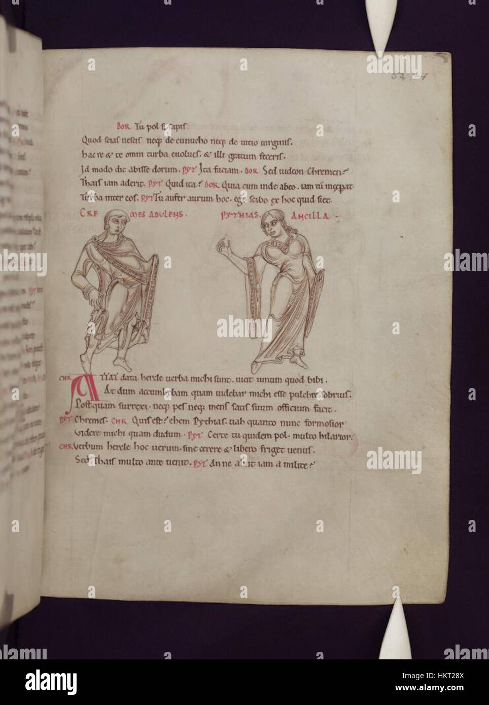 This page from the 'Comedies of Terence' manuscript, held in the ...