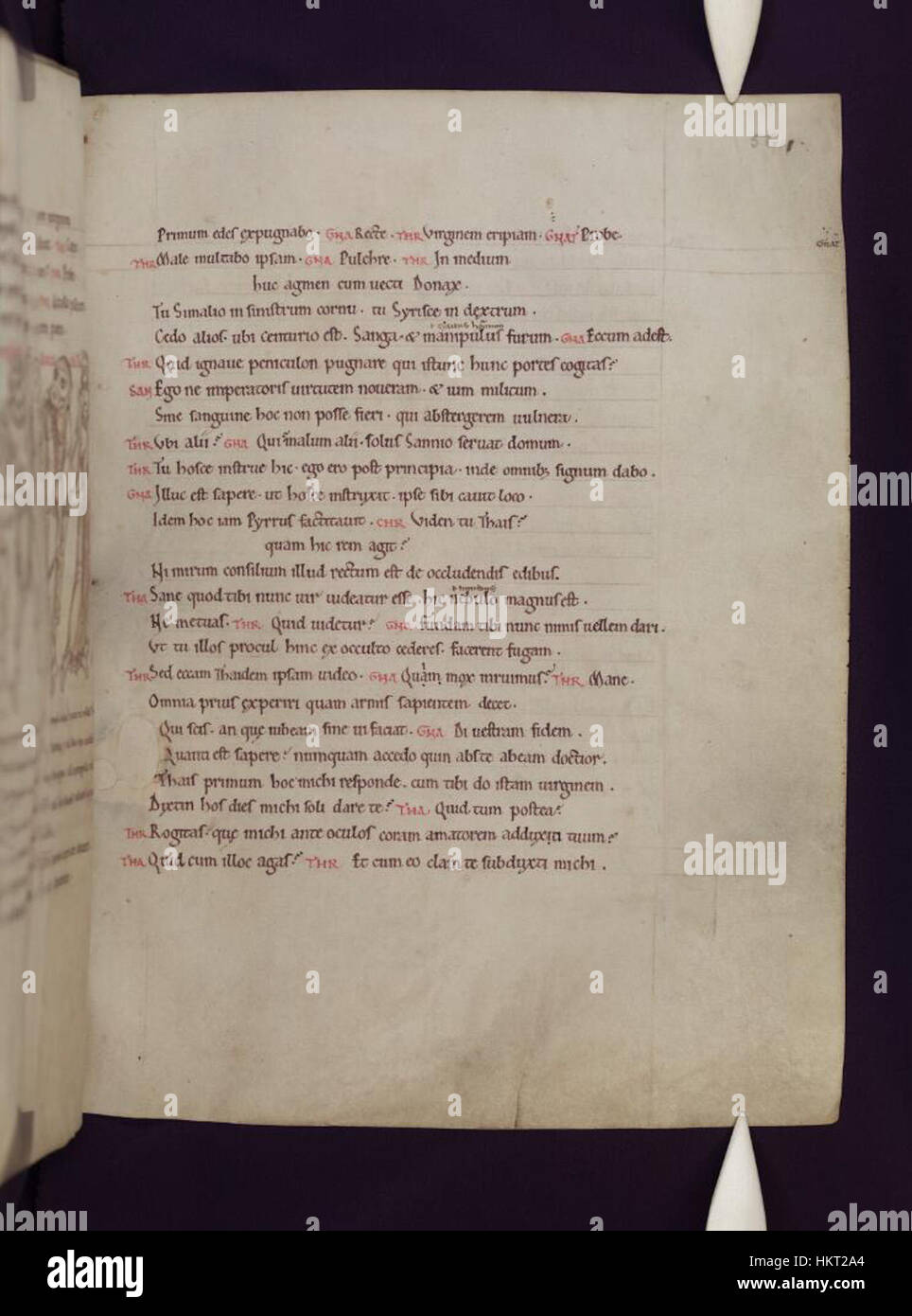 This manuscript page, folio 56r from the 'Comedies of Terence,' is ...