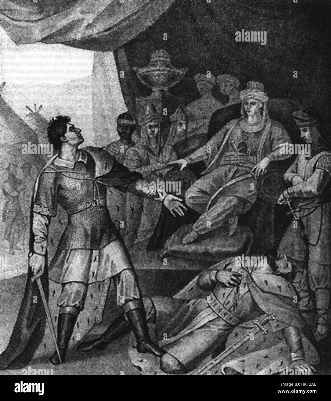 This artwork depicts Dmitri, son of Ivan the Terrible, in a moment of ...