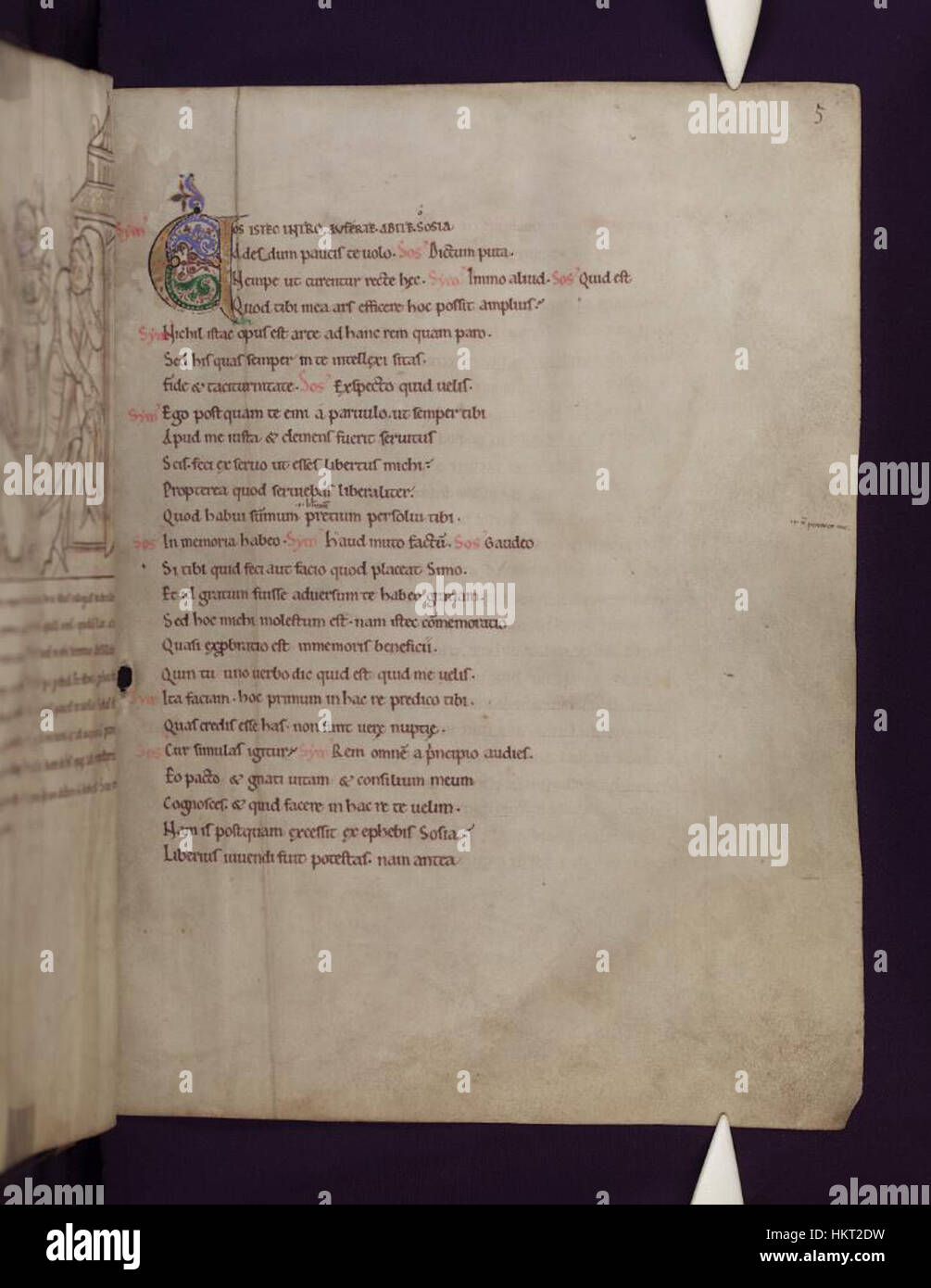 This image features a page from the *Comedies of Terence*, an ancient ...