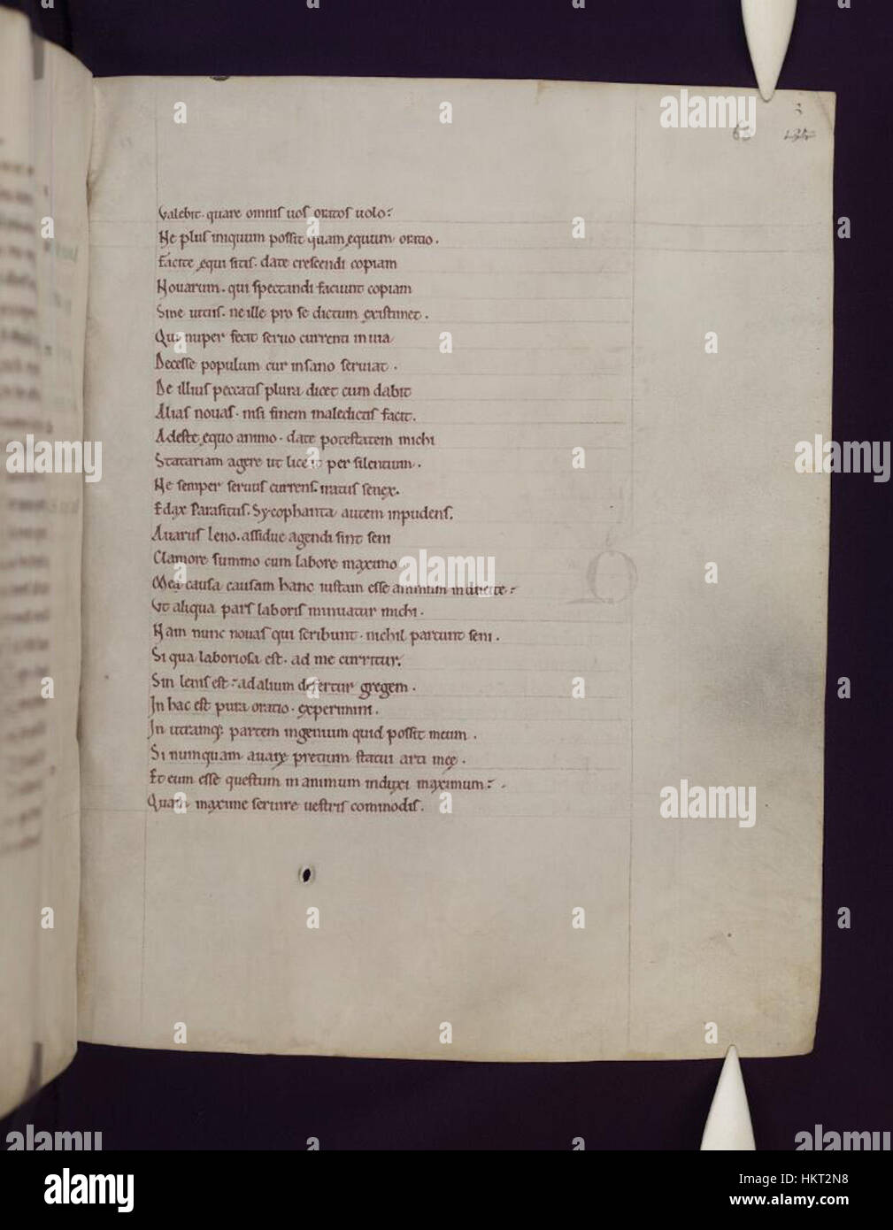 A page from the *Comedies of Terence*, an ancient Roman playwright ...