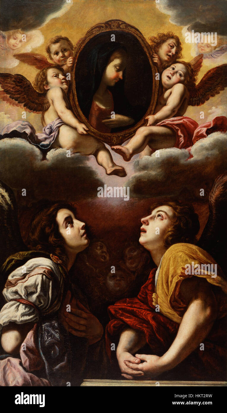 *Flying and Adoring Angels* by Domenico Fetti is a beautiful Baroque ...