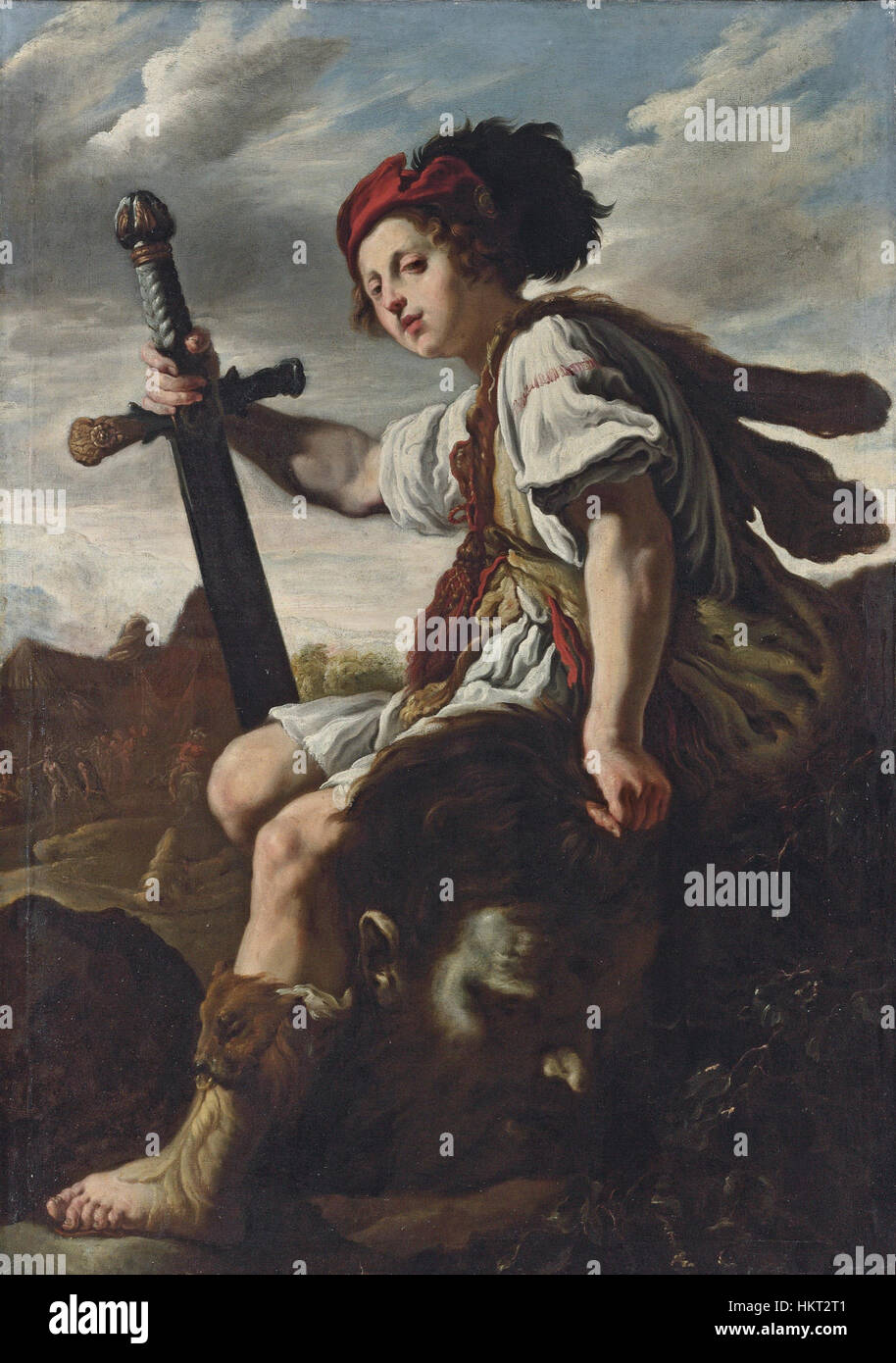 This painting, attributed to Domenico Fetti, depicts the biblical scene ...