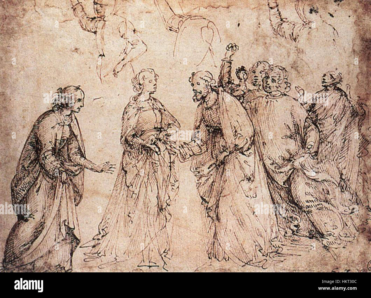 An oil painting from the studio of Domenico Ghirlandaio, showcasing the ...