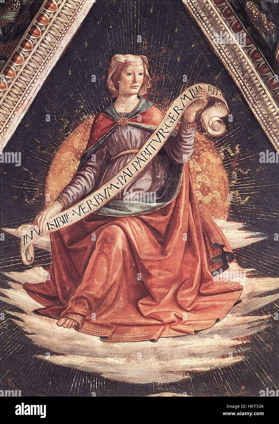 Domenico Ghirlandaio's 'Sibyl' is a detailed fresco depicting a Sibyl ...