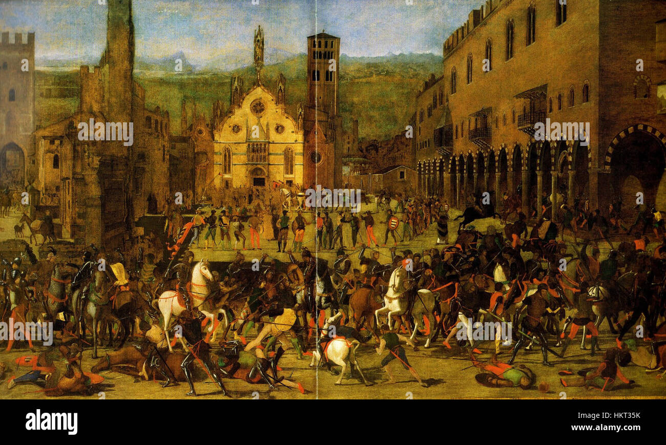 Domenico morone, la cacciata dei bonacolsi da mantova, 1494 Stock Photo ...
