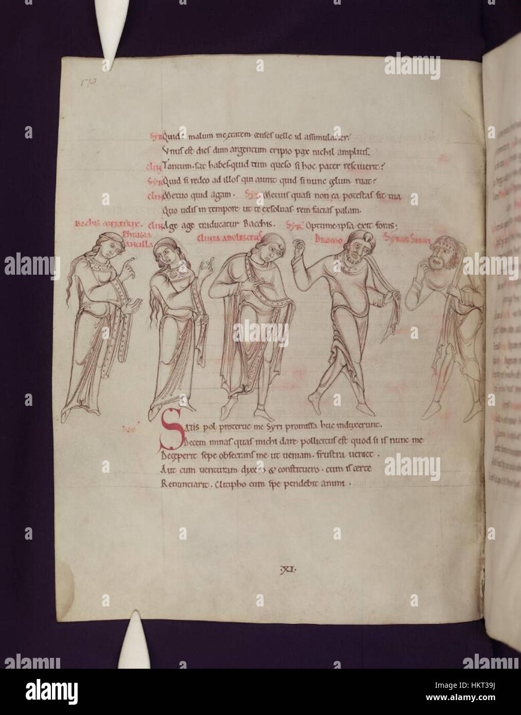 A page from the 'Comedies of Terence,' housed in the Bodleian Libraries ...