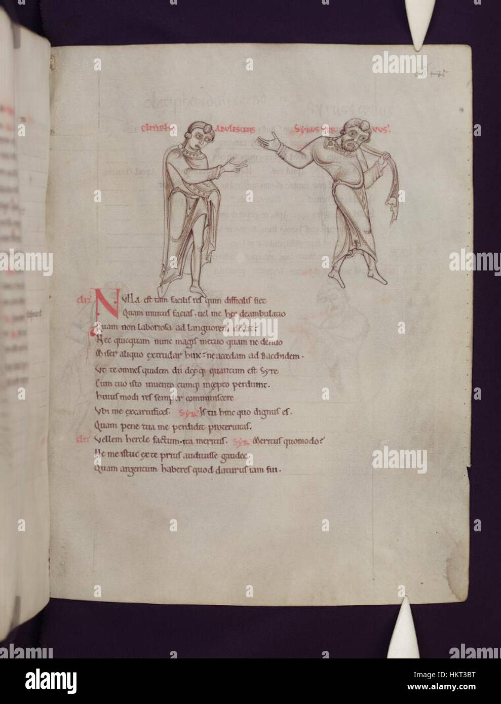 This page from the 'Comedies of Terence,' housed in the Bodleian ...