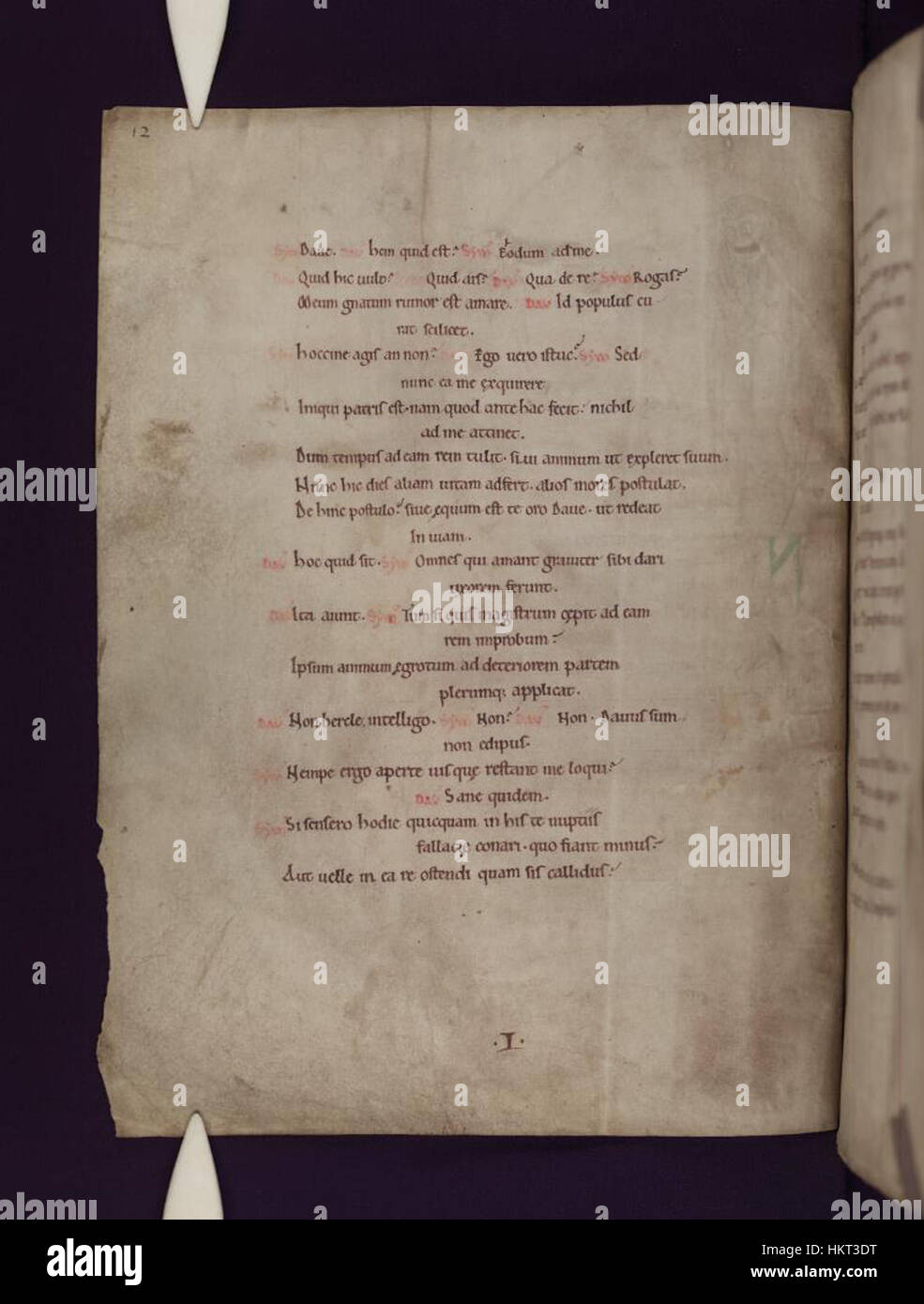 A page from the 'Comedies of Terence,' part of the Bodleian Libraries ...