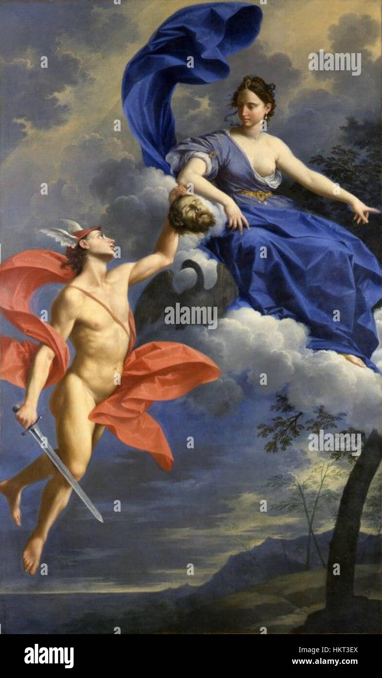 In 'Mercury Presenting Juno with the Head of Argus', Donato Creti ...