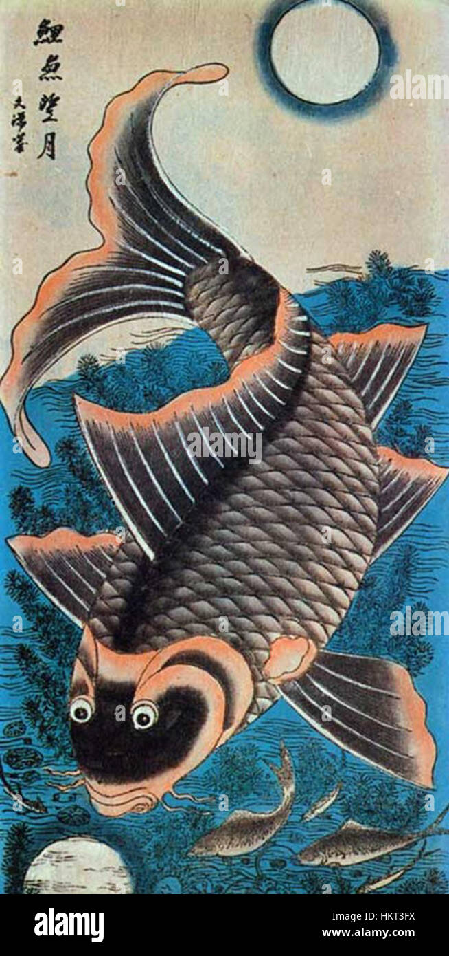 Dong Ho painting - Ly Ngu vong nguyet Stock Photo - Alamy