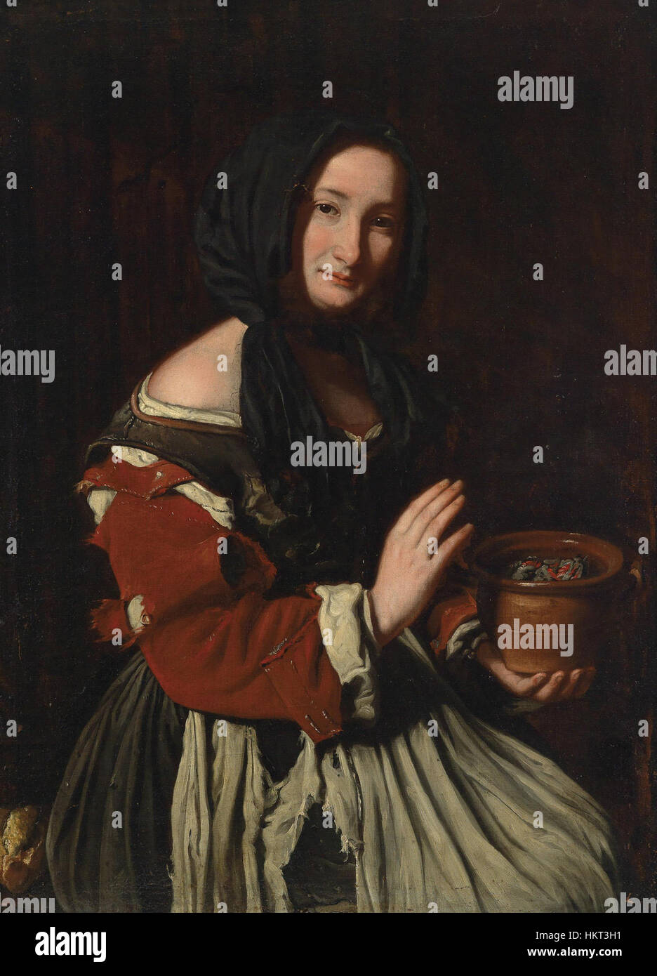 'Donna che si scalda con un braciere' (Woman warming herself with a ...