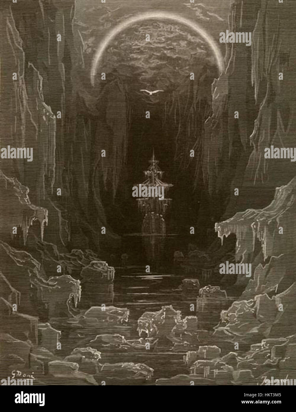 'The Ice Was All Around' by Gustave DorÃ© captures a dramatic scene in ...