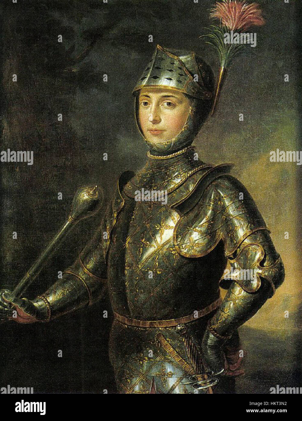 The 1787 portrait by Dorffmaister depicts Louis II of Hungary in regal ...