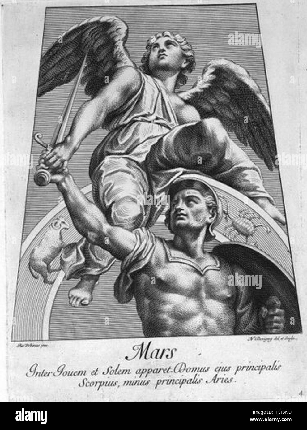 The painting 'Mars Planetarium' by Dorigny depicts the Roman god Mars ...