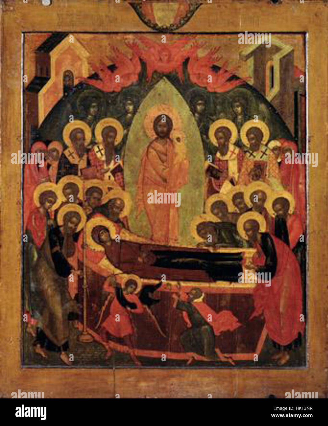 This 1663 painting, 'Dormition' by Semyon Ushakov, illustrates the ...