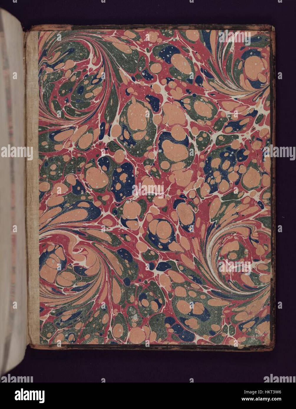 This artwork shows the inside lower cover of a 16th-century edition of ...