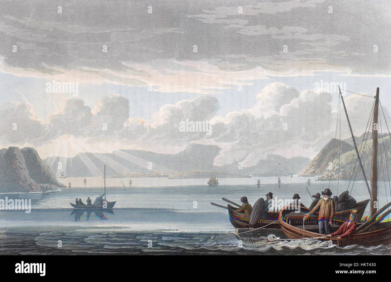 Dram Bay, as depicted in JW Edy’s plate 46, showcases a picturesque ...