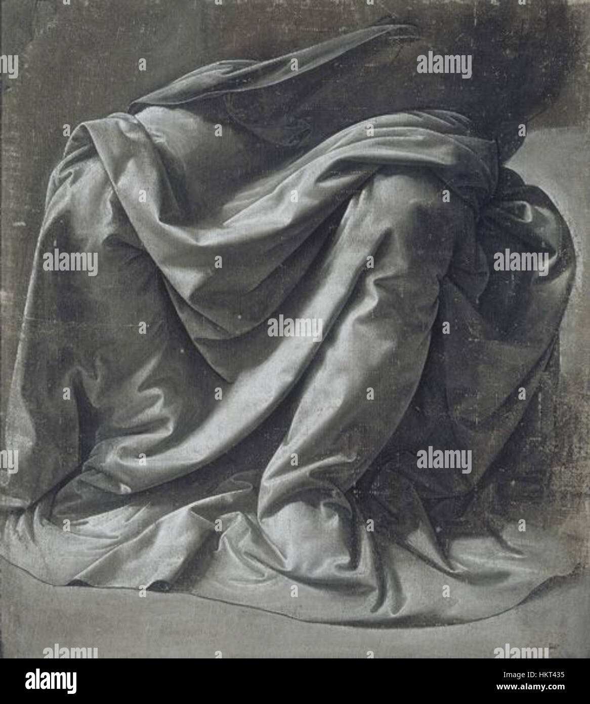 Drapery Study for a Seated Figure c1470 Leonardo da Vinci Stock Photo ...