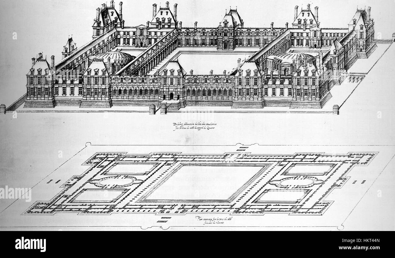 This detailed drawing by Jacques Androuet du Cerceau depicts a proposed ...