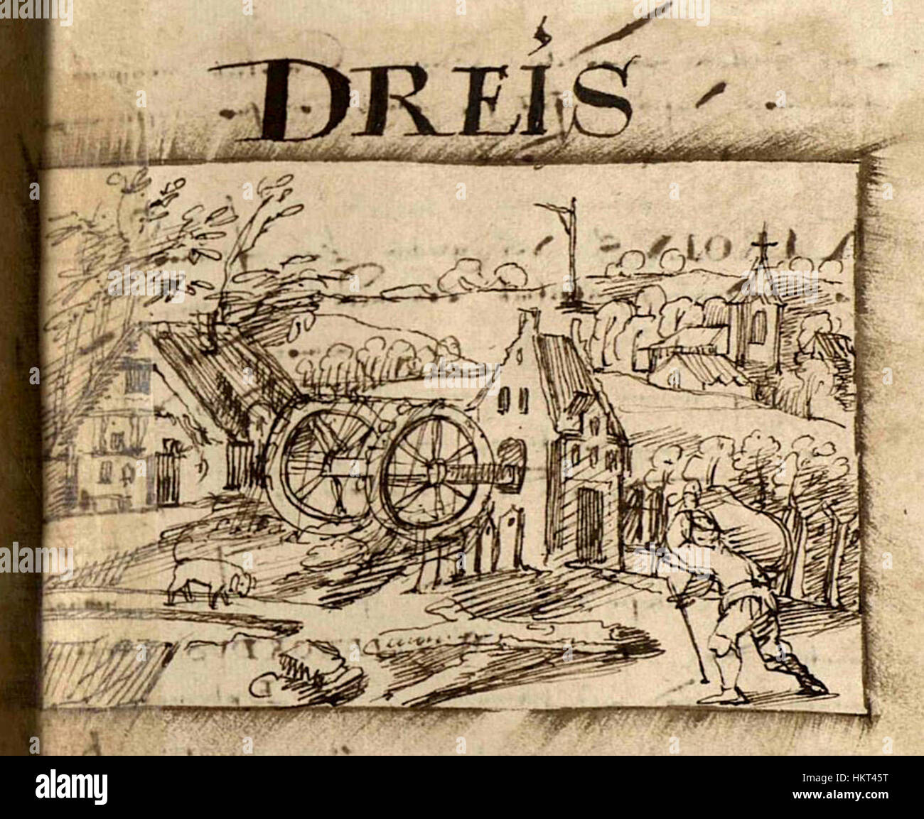 This 1597 artwork by Jean Bertels titled 'Dreis' showcases a detailed ...