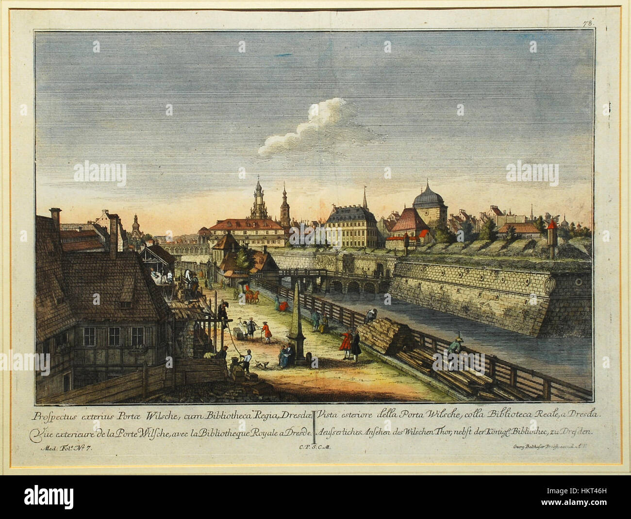 The painting 'Dresden um 1750' captures a historical view of Dresden ...