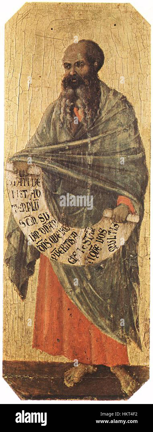 Duccio di Buoninsegna’s *Malachi* features a dramatic representation of ...