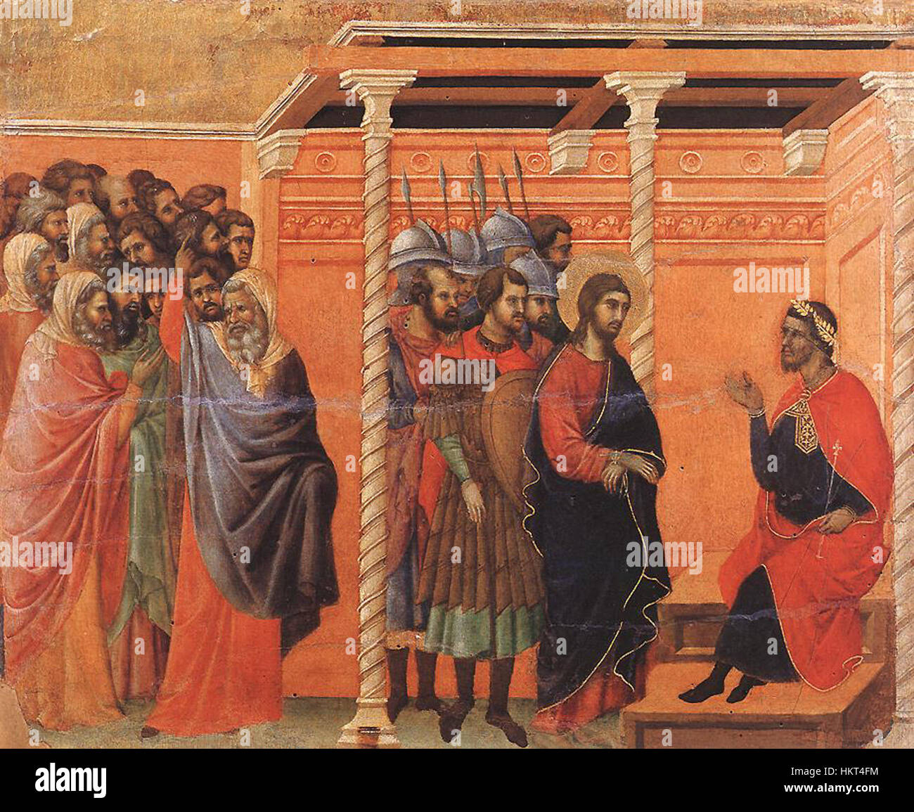 This painting by Duccio di Buoninsegna illustrates the moment of Christ ...