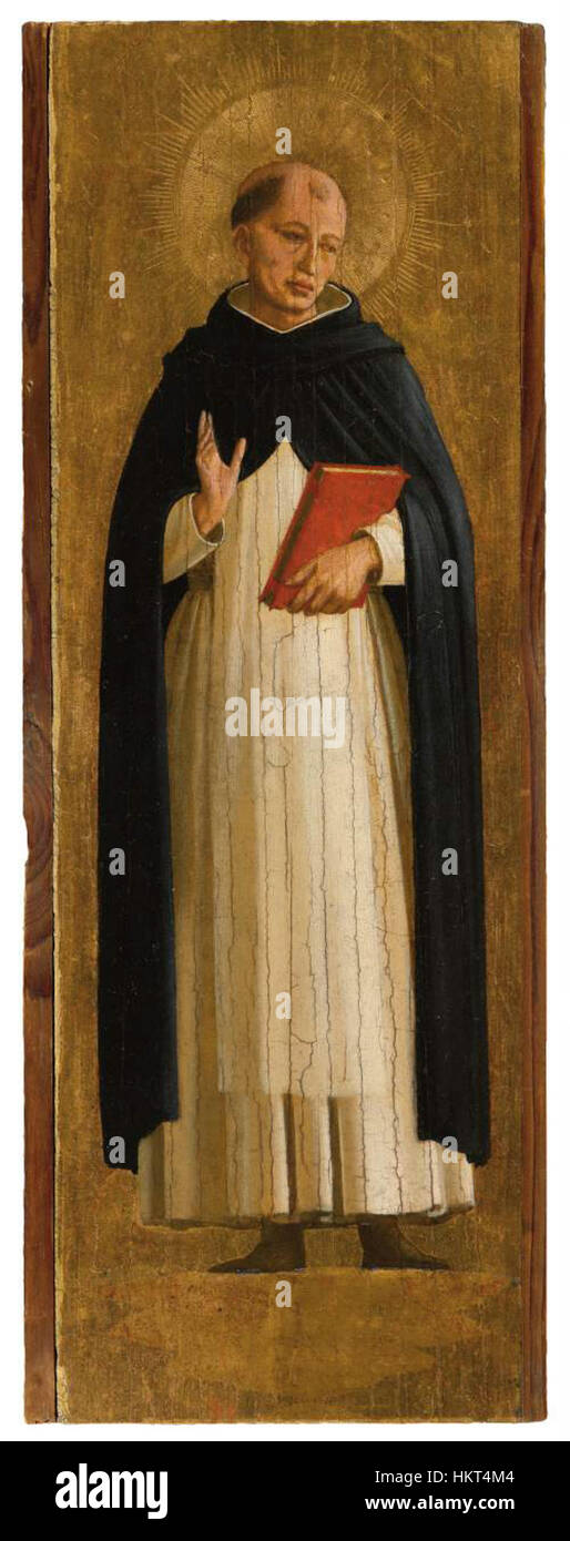 This painting, 'Due santi, angelico', by an unknown artist, depicts two ...