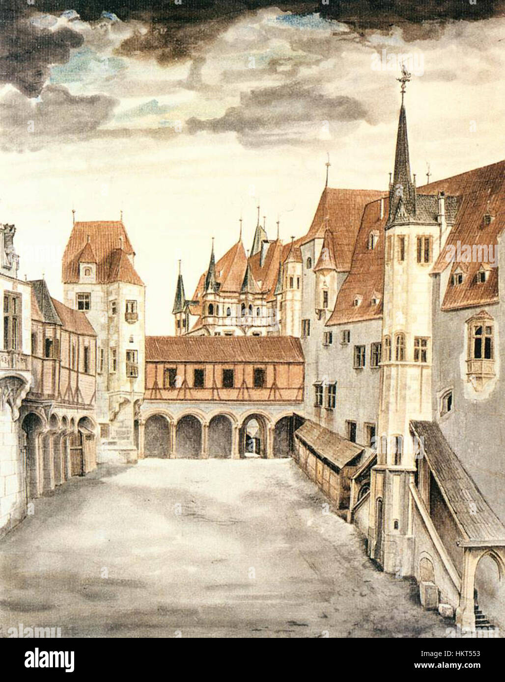 Albrecht Dürer’s 'Castle in Innsbruck' captures a detailed view of the ...