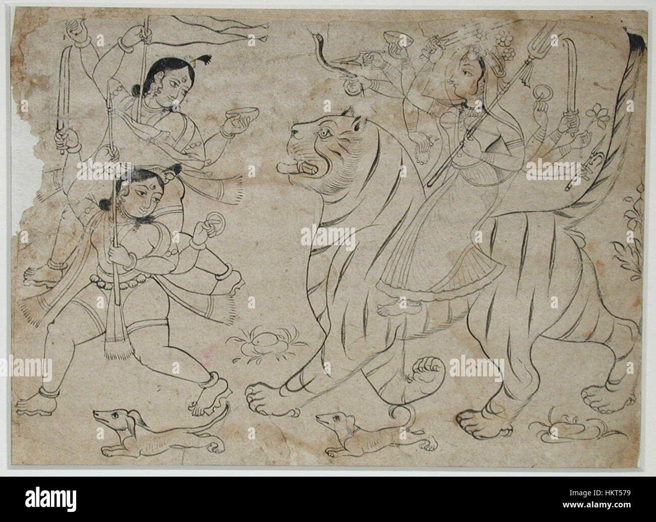 Durga on tiger hi-res stock photography and images - Alamy