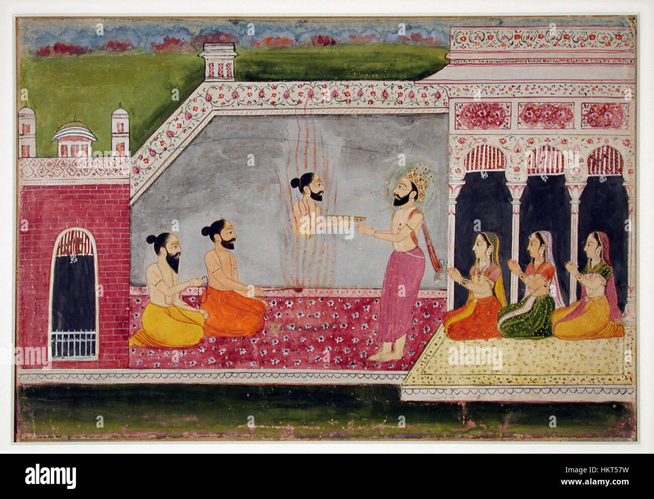 ‘Dushmata Sacrifices to Agni’ depicts a scene from ancient Indian ...