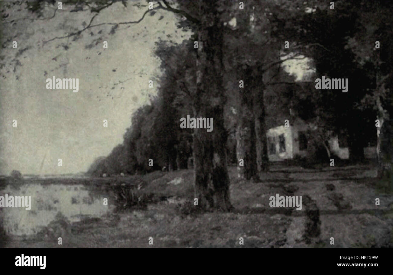 This 19th-century Dutch painting by De Bock depicts the serene ...