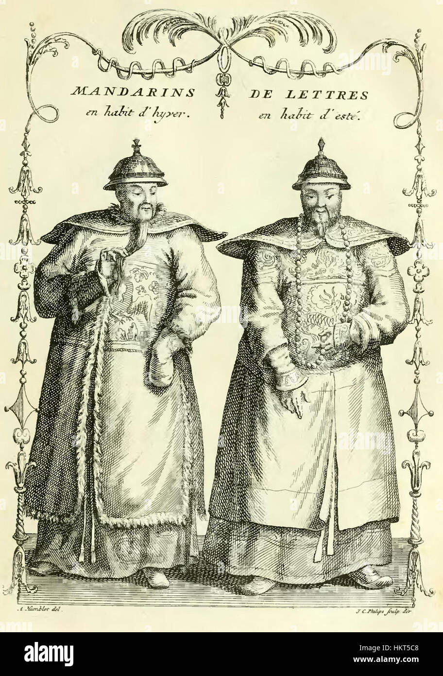 An illustration from 'Description de la Chine' by Du Halde, a detailed ...