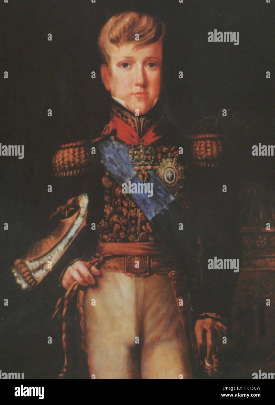 The portrait of D. Pedro II at the age of 12, painted by Taunay ...