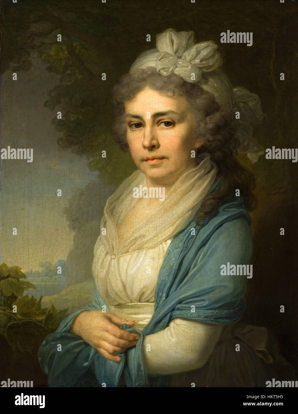 The portrait of E.I. Nekludova by the Russian artist Borovikovsky ...
