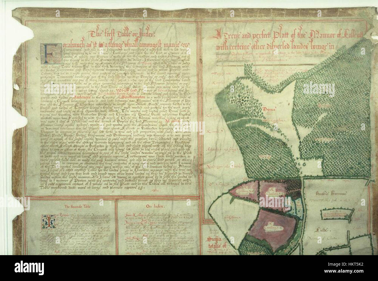 The Estate map of Foxcotte Manor from 1614, housed in the Bodleian ...