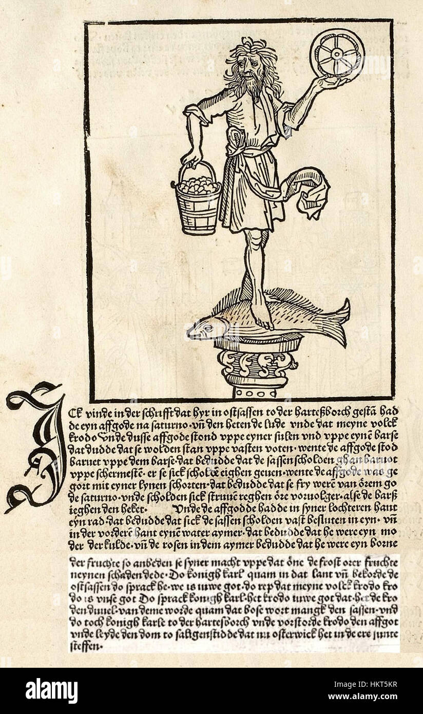 Earliest appearance of Krodo Sachsenchronik 1492 Stock Photo - Alamy