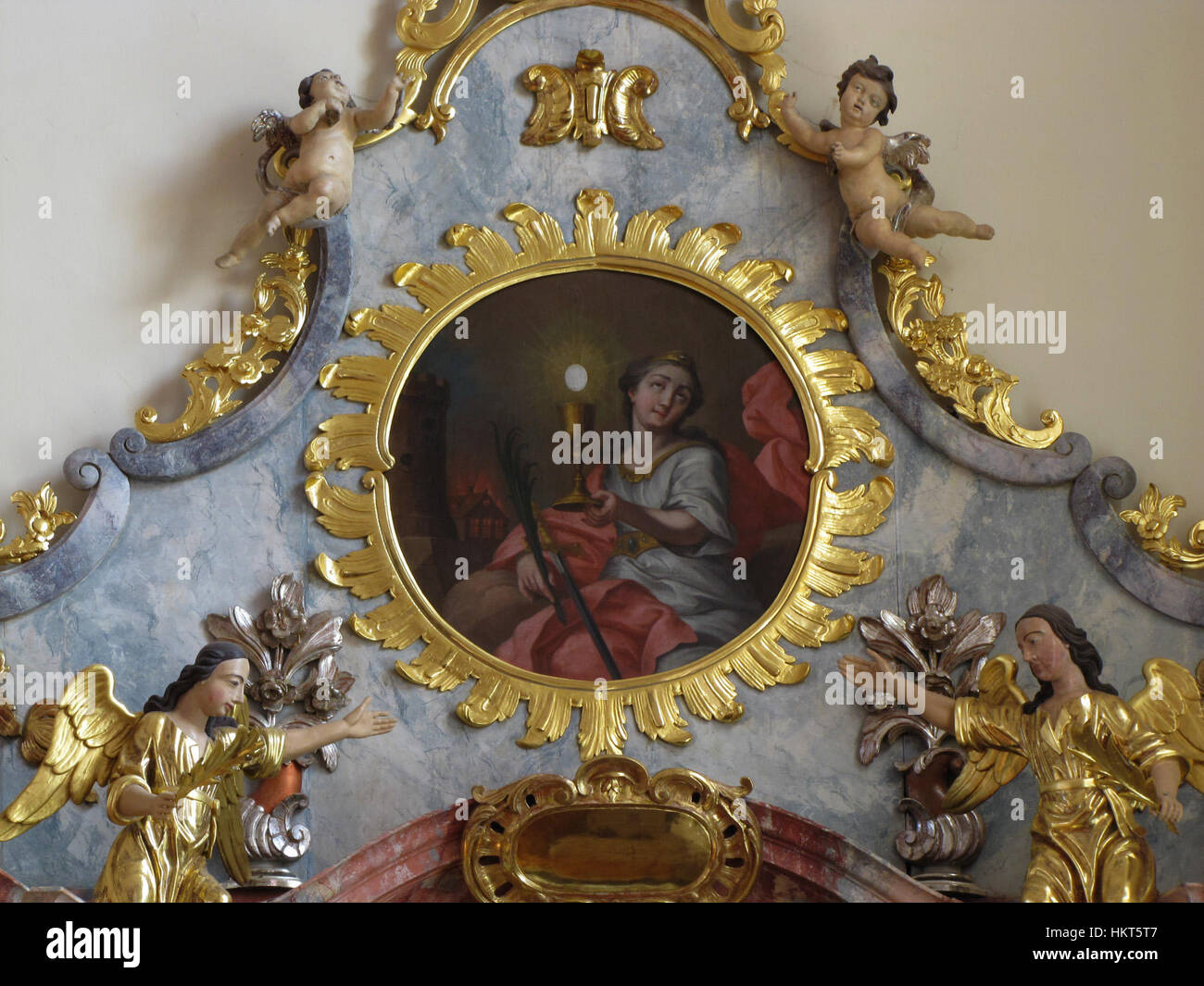 This artwork represents a historical scene from Ebersheim, capturing St ...