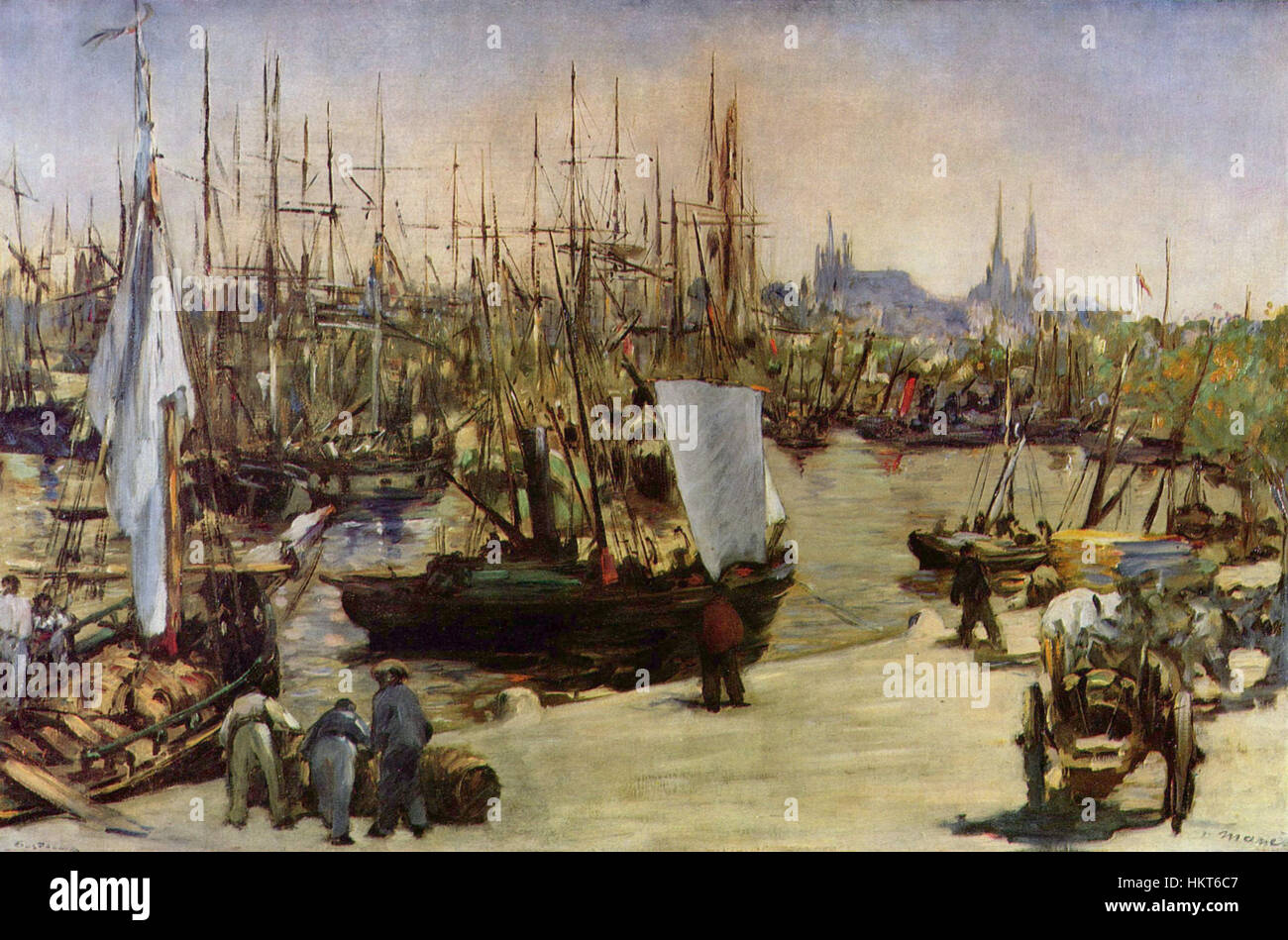 This painting by Edouard Manet showcases his distinctive style ...