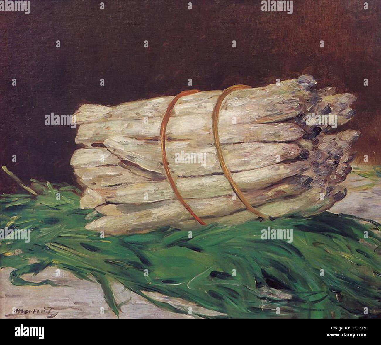 'Bunch of Asparagus' by Edouard Manet is a still-life oil painting ...
