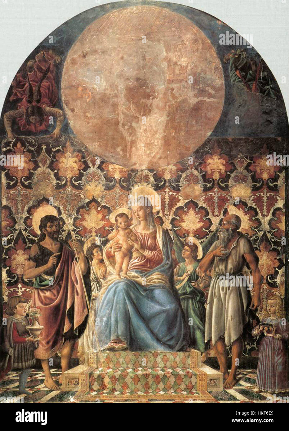 This painting by Andrea del Castagno, titled *Madonna and Child with ...