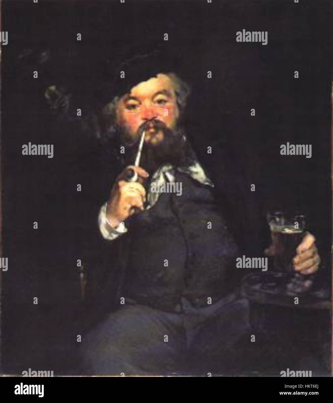 Edouard Manet's 'Le Bon Bock' is a painting that captures a man in a café enjoying a drink, a ...