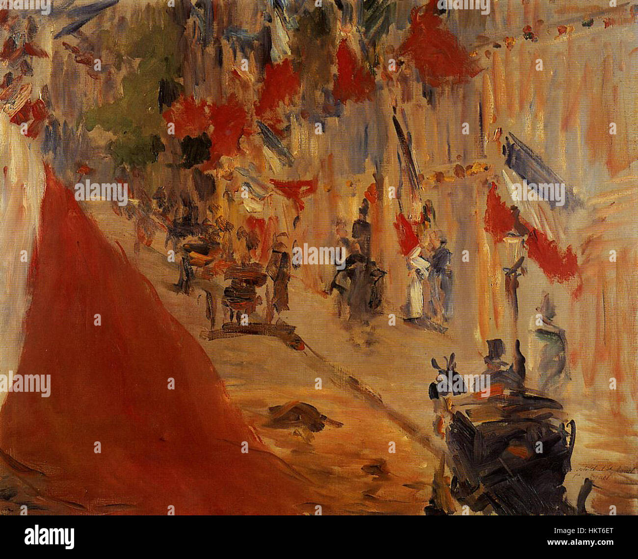 Edouard Manet's 1878 painting 'Rue Mosnier Decorated with Flags ...