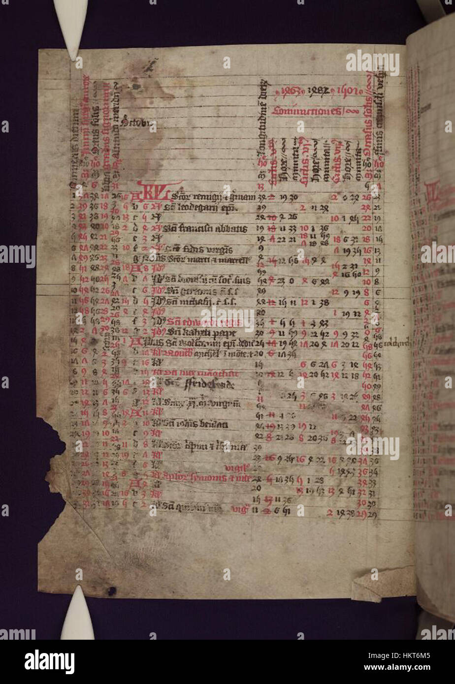 Bodleian Libraries, Five English manuscripts 100v Stock Photo - Alamy