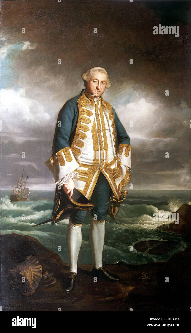 This historical portrait of Edward Boscawen, a British Admiral ...
