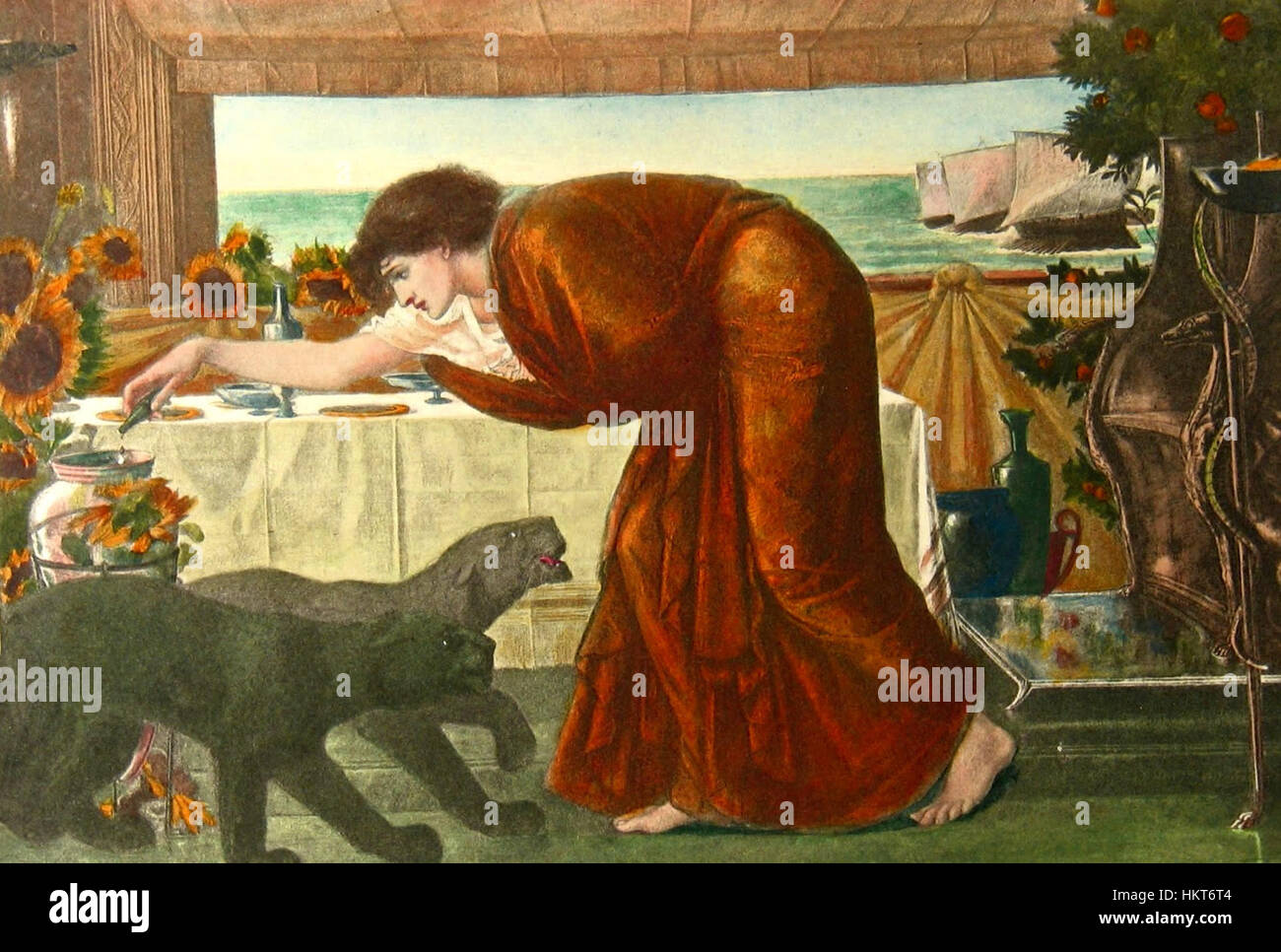 Edward Burne-Jones’ painting ‘The Wine of Circe’ from 1900 depicts the ...