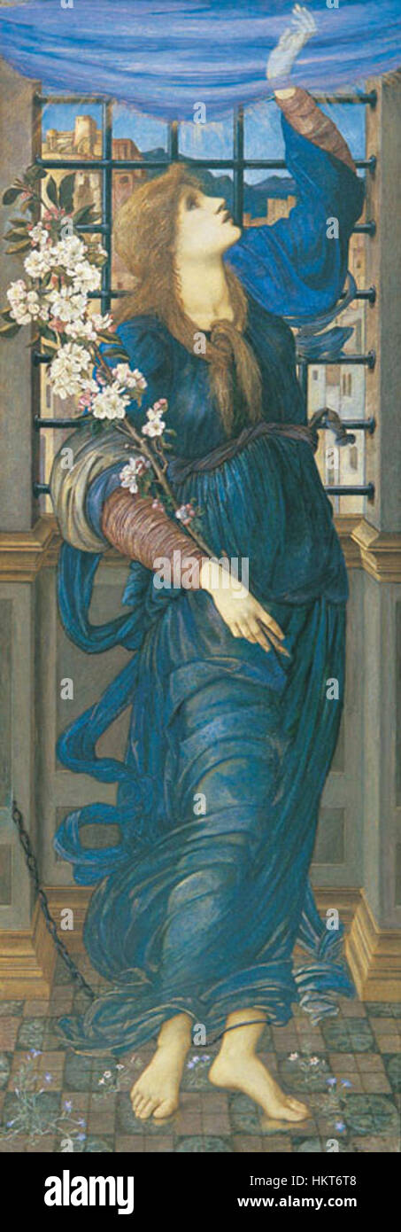'Hope' by Edward Burne-Jones, painted in 1871, portrays a female figure ...